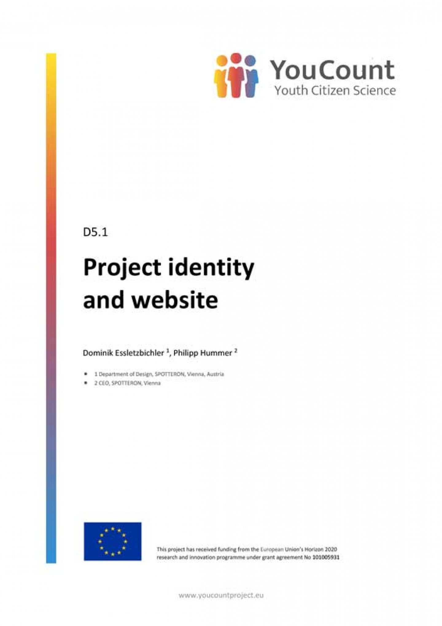 Project Identity and website - YouCount - Social Citizen Science