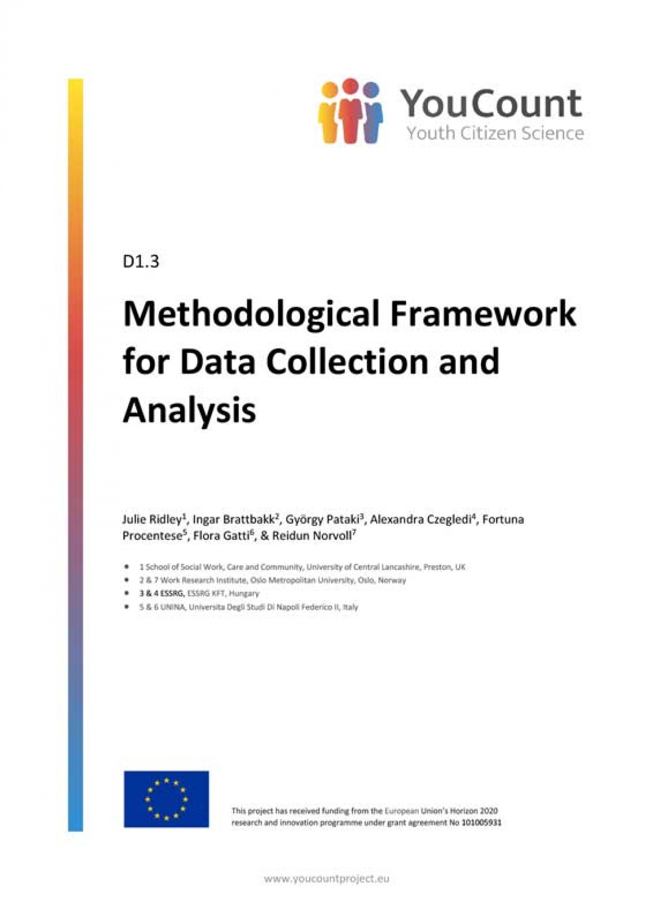Methodological Framework For Data Collection And Analysis Youcount Social Citizen Science